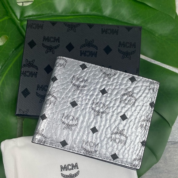 MCM | Bags | Mcm Mens Flap Berlin Silver Wallet | Poshmark